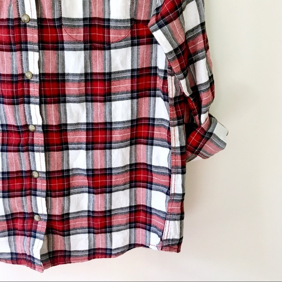 JACHS Girlfriend | Tops | Jachs Girlfriend Bea Light Flannel Plaid ...